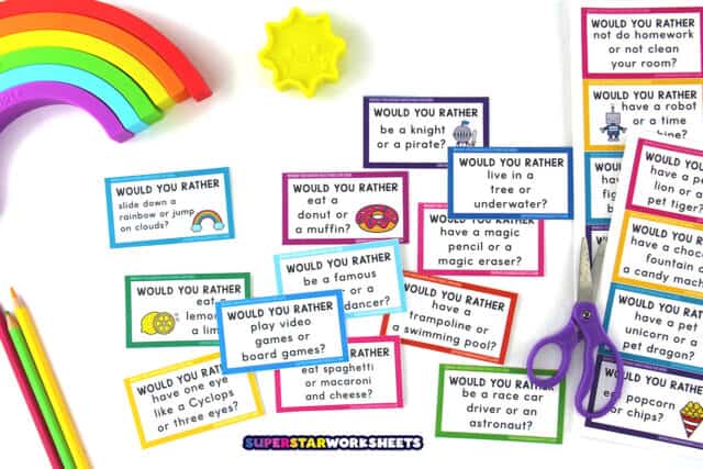 120 Would You Rather Questions for Kids (Free Printables) - Superstar ...