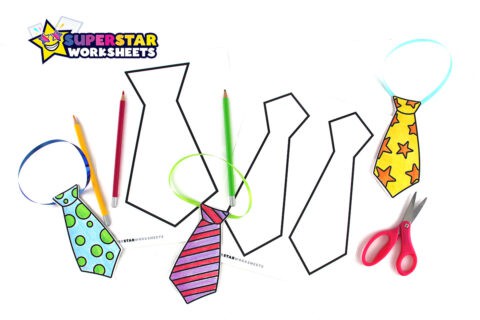 Tie Template (Free Printables) - Superstar Worksheets