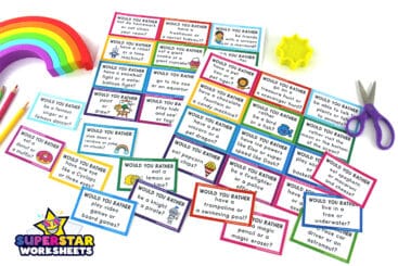 120 Would You Rather Questions for Kids - Superstar Worksheets