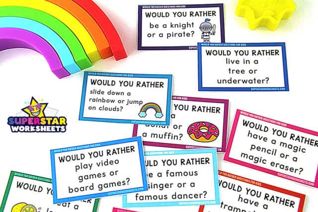 120 Would You Rather Questions for Kids (Free Printables) - Superstar ...
