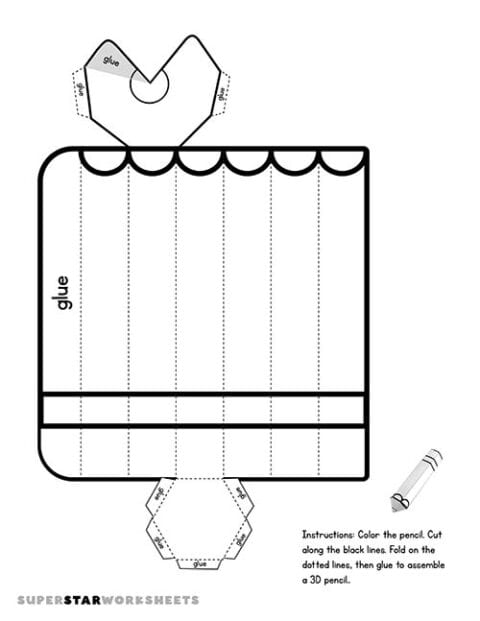 Pencil Template (Free Printables) - Superstar Worksheets