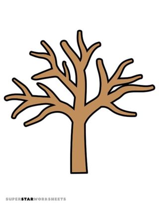 Tree Template (Free Printables) - Superstar Worksheets