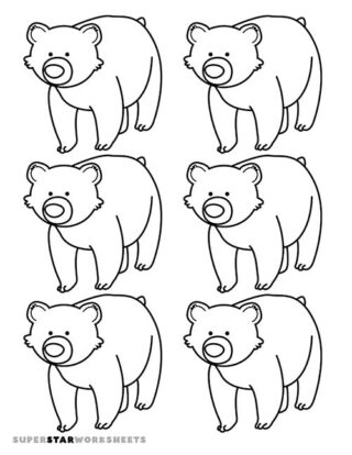 Bear Template (Free Printables) - Superstar Worksheets