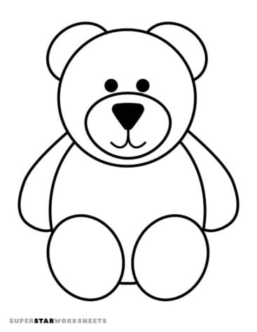 Bear Template (Free Printables) - Superstar Worksheets