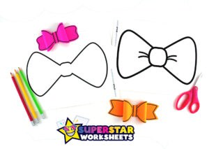 Bow Template (Free Printables) - Superstar Worksheets
