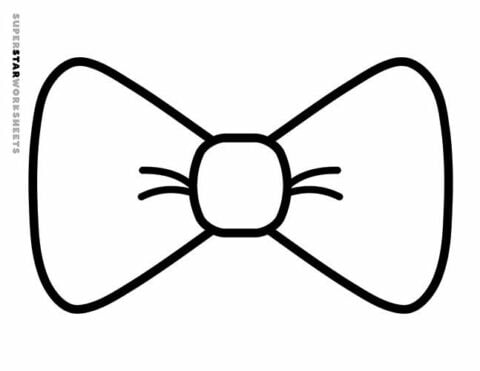 Bow Template (Free Printables) - Superstar Worksheets