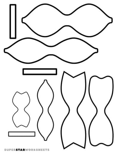 Bow Template (Free Printables) - Superstar Worksheets
