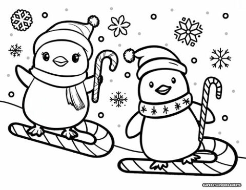 Candy Cane Coloring Pages (Free Printables) - Superstar Worksheets