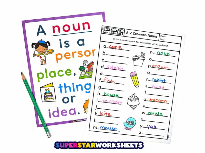 Common Noun Worksheets - Superstar Worksheets