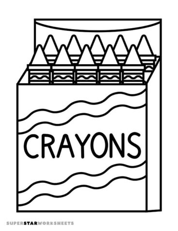 Crayon Template (Free Printables) - Superstar Worksheets