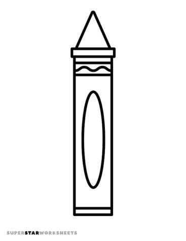 Crayon Template (Free Printables) - Superstar Worksheets