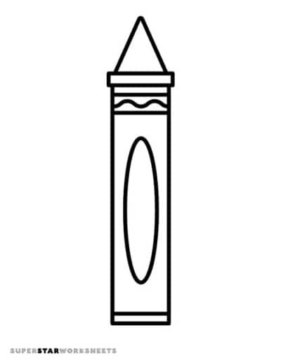 Crayon Template (Free Printables) - Superstar Worksheets
