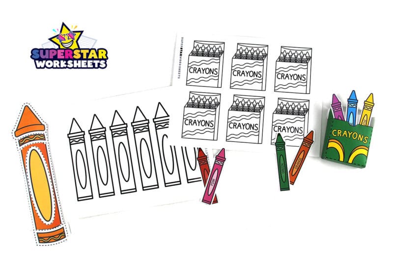 Crayon Template (Free Printables) - Superstar Worksheets