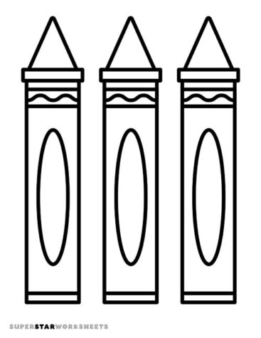 Crayon Template (Free Printables) - Superstar Worksheets