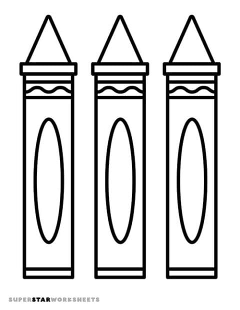 Crayon Template (Free Printables) - Superstar Worksheets