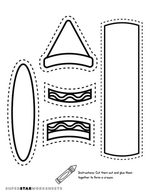 Crayon Template (Free Printables) - Superstar Worksheets