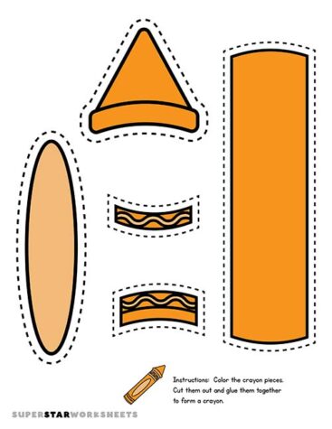 Crayon Template (Free Printables) - Superstar Worksheets
