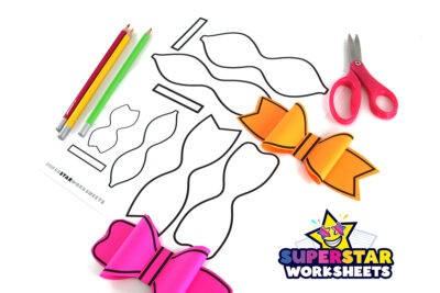 Bow Template (Free Printables) - Superstar Worksheets