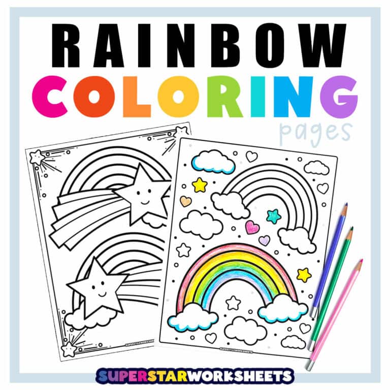 Rainbow Coloring Pages (Free Printables) - Superstar Worksheets