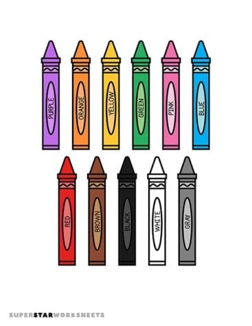 Crayon Template (Free Printables) - Superstar Worksheets