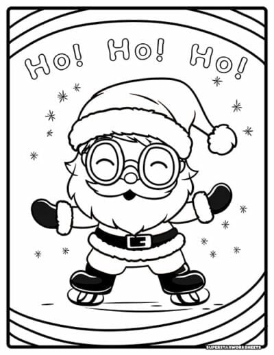Santa Coloring Pages (Free Printables) - Superstar Worksheets