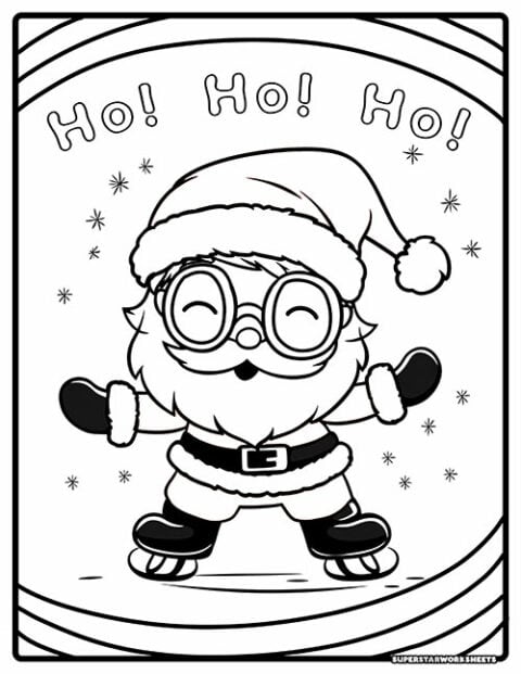 Santa Coloring Pages (Free Printables) - Superstar Worksheets