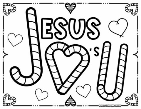 Candy Cane Coloring Pages (Free Printables) - Superstar Worksheets