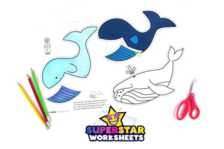 Whale Template (Free Printables) - Superstar Worksheets