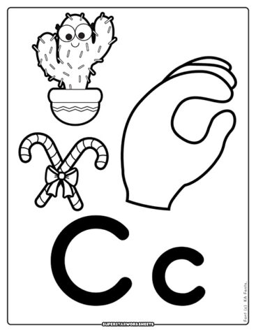 Letter C Coloring Pages - Superstar Worksheets