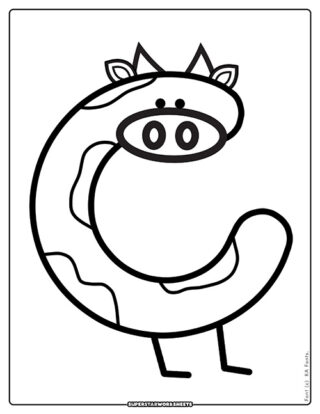 Letter C Coloring Pages - Superstar Worksheets
