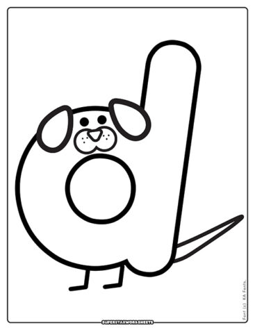 Letter D Coloring Pages - Superstar Worksheets