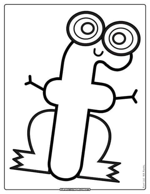 Letter F Coloring Pages - Superstar Worksheets
