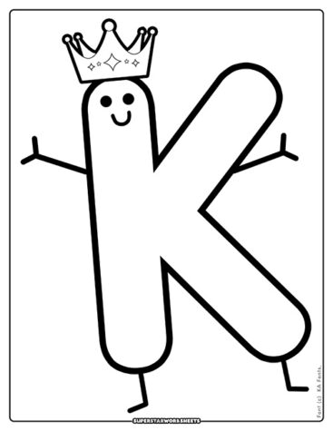 Letter K Coloring Pages - Superstar Worksheets