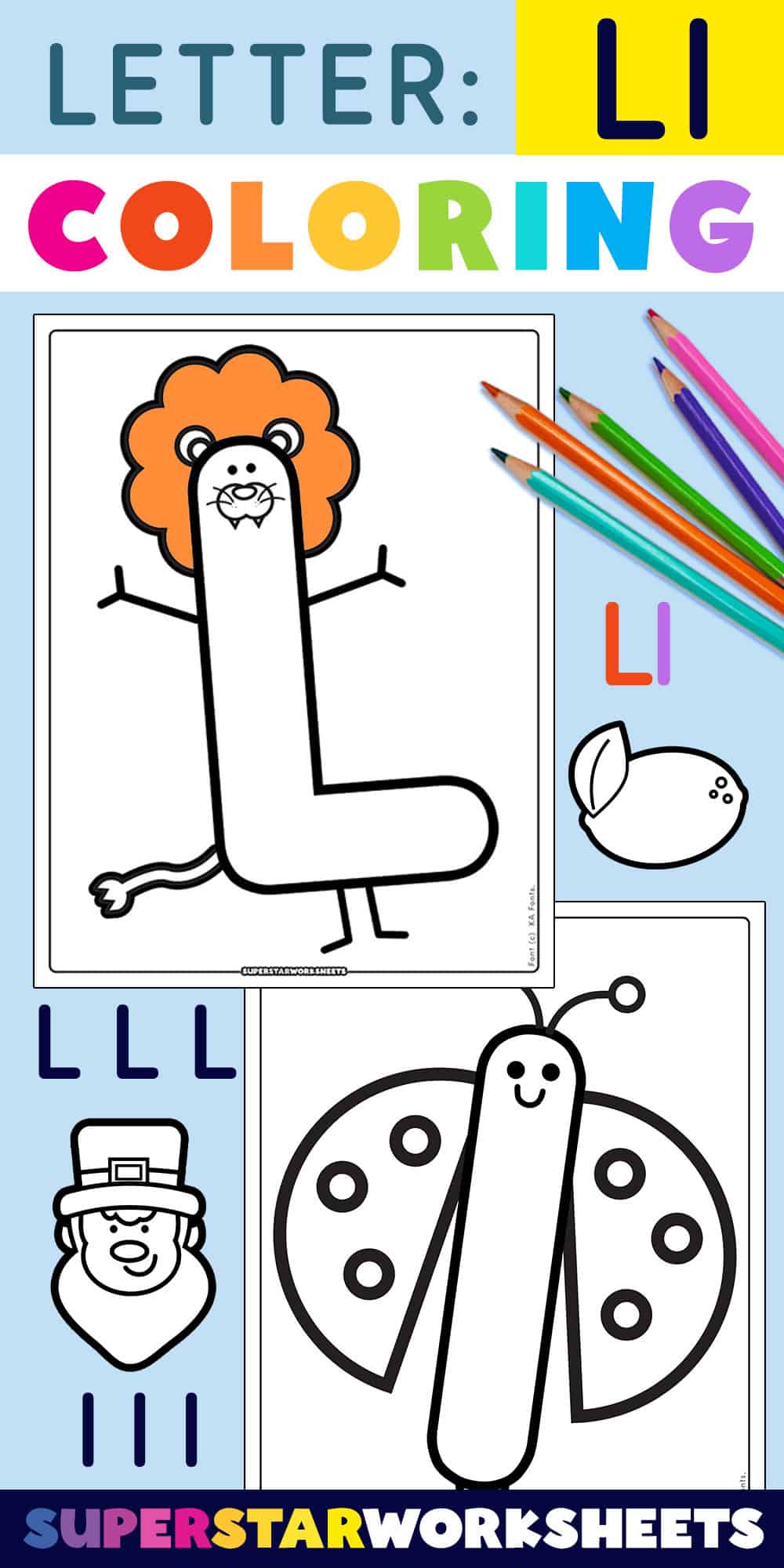 Letter L Coloring Pages - Superstar Worksheets