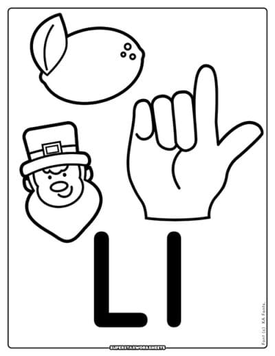 Letter L Coloring Pages - Superstar Worksheets