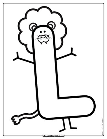 Letter L Coloring Pages - Superstar Worksheets