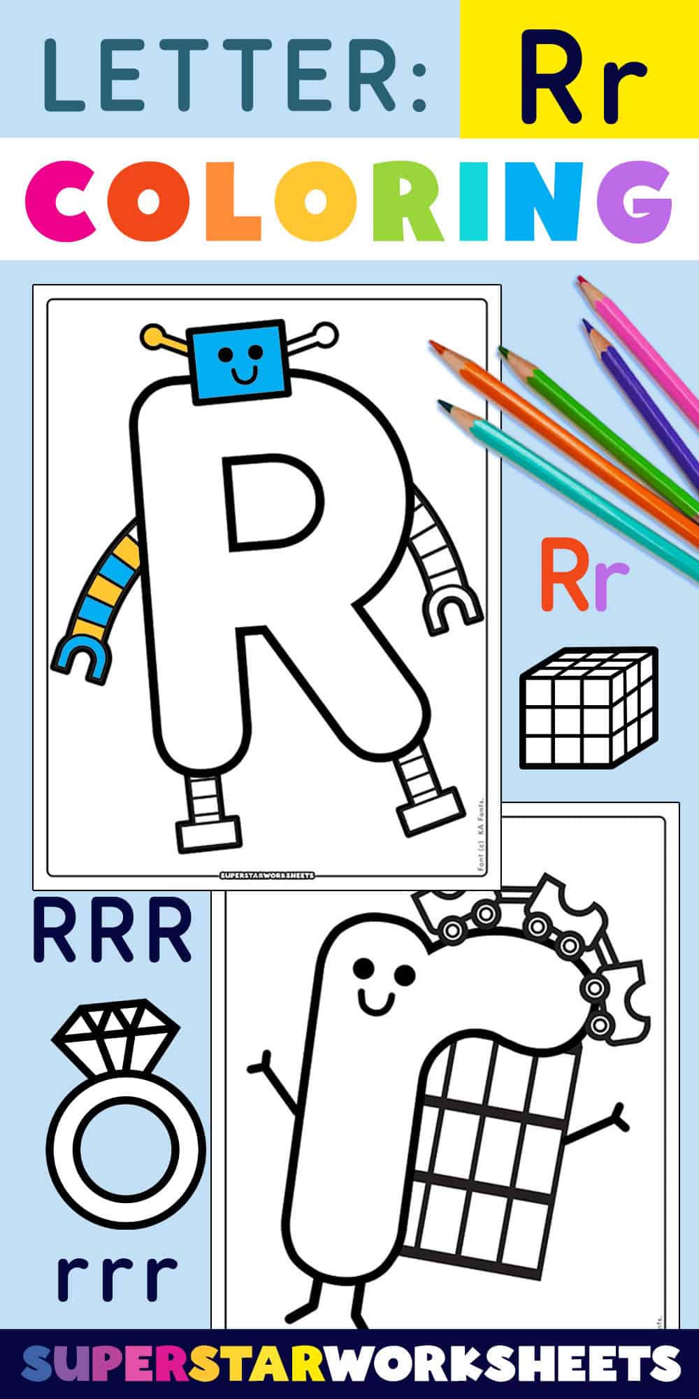 Letter R Coloring Pages - Superstar Worksheets