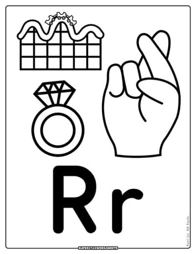 Letter R Coloring Pages - Superstar Worksheets