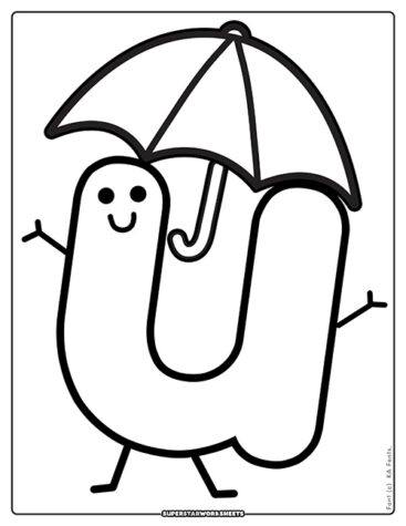 Letter U Coloring Pages - Superstar Worksheets