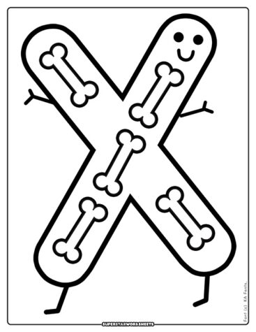 Letter X Coloring Pages - Superstar Worksheets