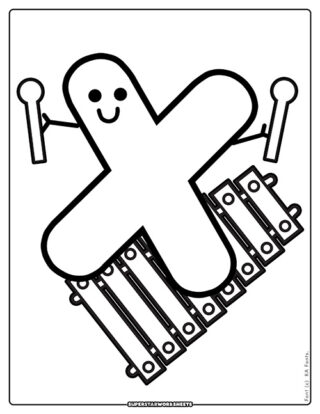 Letter X Coloring Pages - Superstar Worksheets