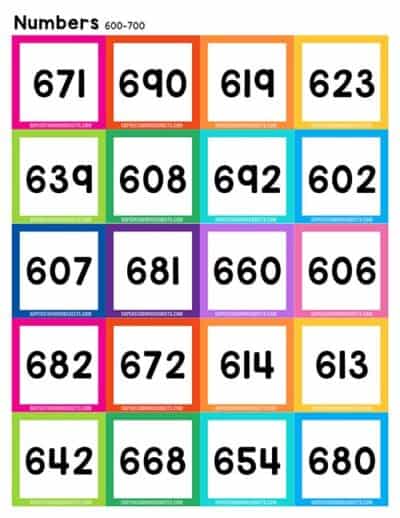 Number Flashcards - Superstar Worksheets