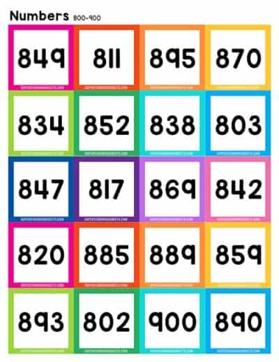 Number Flashcards - Superstar Worksheets