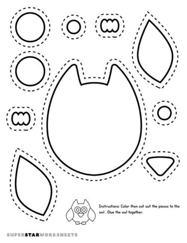Owl Template (Free Printables) - Superstar Worksheets