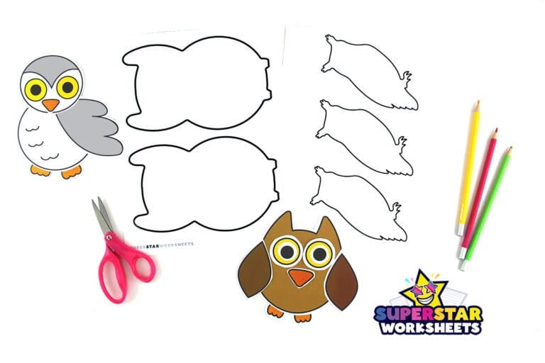 Owl Template (Free Printables) - Superstar Worksheets