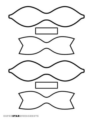 Bow Template (Free Printables) - Superstar Worksheets