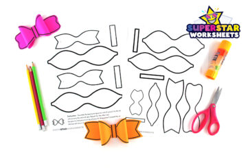 Bow Template (Free Printables) - Superstar Worksheets