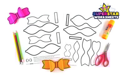 Bow Template (Free Printables) - Superstar Worksheets