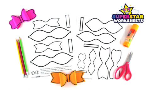 Bow Template (Free Printables) - Superstar Worksheets