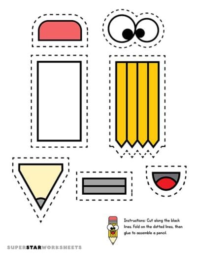 Pencil Template (Free Printables) - Superstar Worksheets